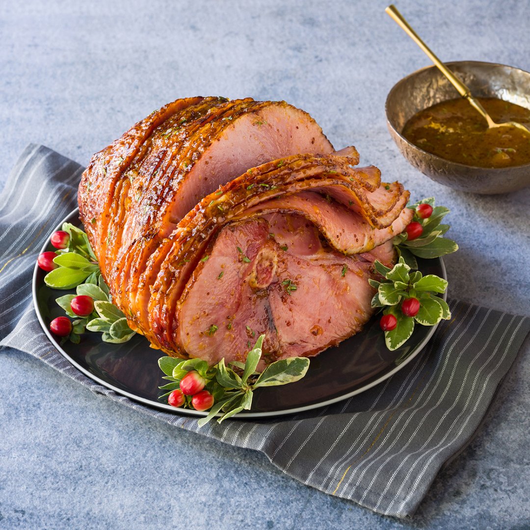 Maple-Peach Glazed Spiral Ham | Safeway