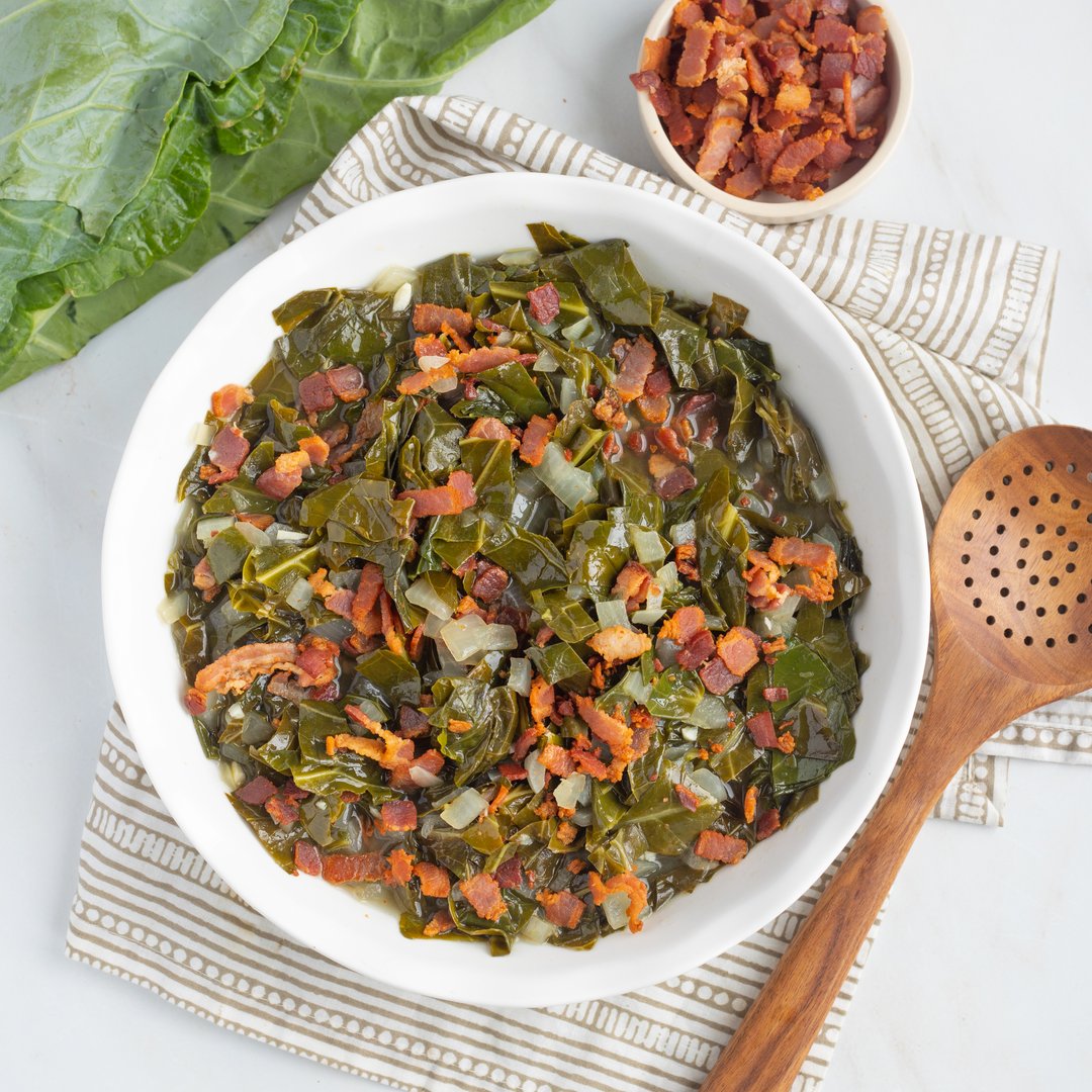 Stewed Collard Greens with Crispy Bacon | Jewel-Osco