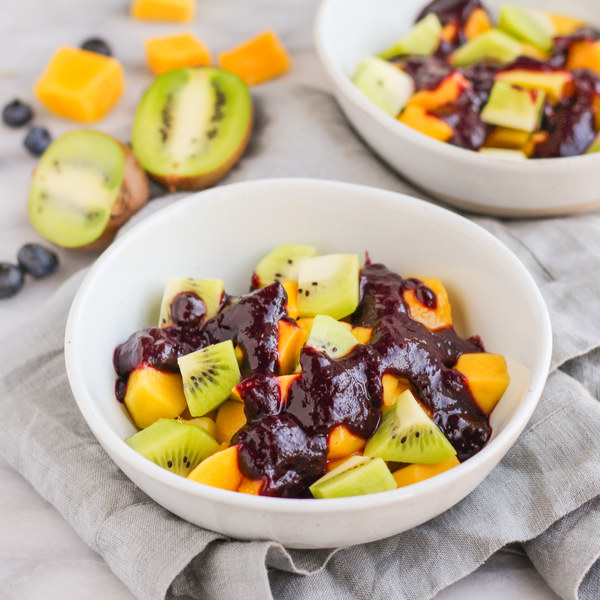 Tropical Fruit Salad with Blueberry-Ginger Balsamic Sauce | Safeway