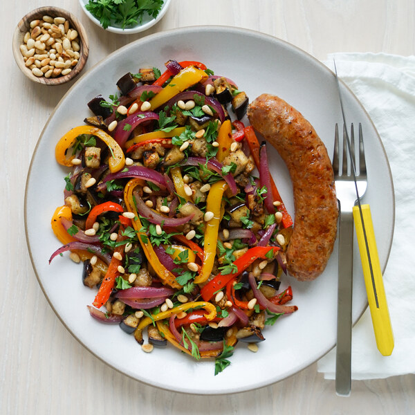 Italian Recipes - Spicy Italian-Style Sausage Bake with Peppers ...