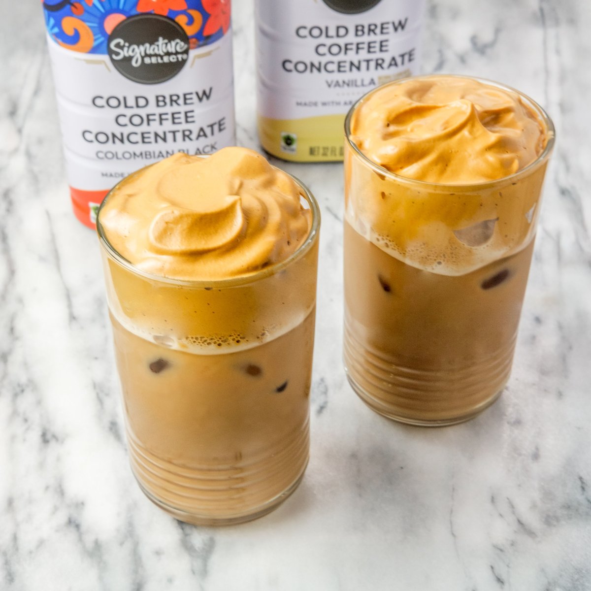 Iced Coffee with "Whipped" Brown Sugar Dalgona Topping | Safeway
