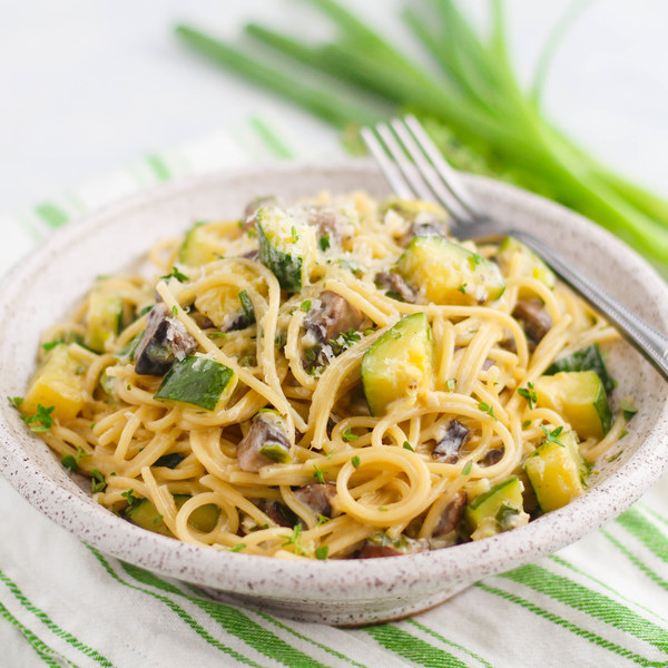 Pasta Recipes - One-Pot Creamy Zucchini & Mushroom Pasta | Safeway