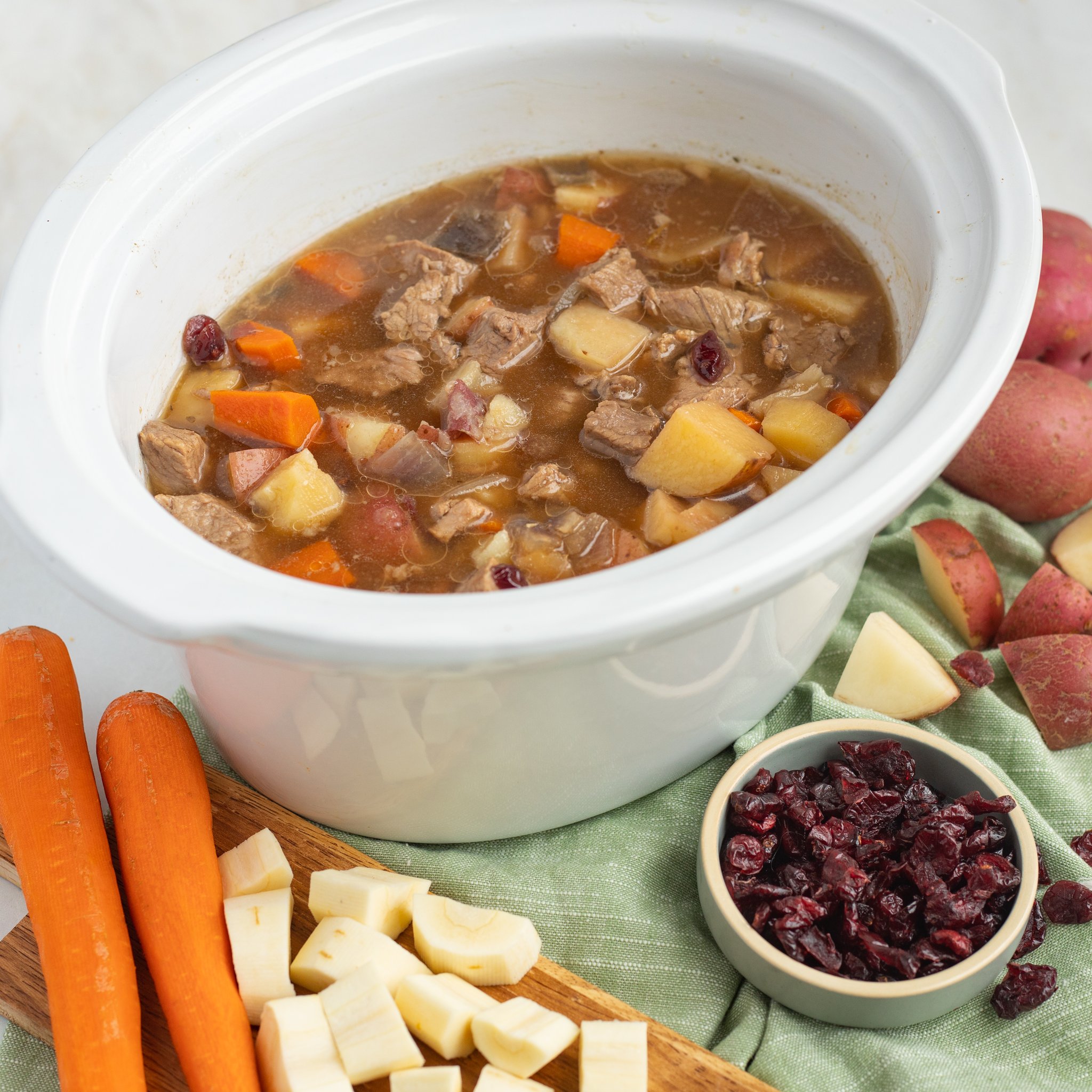 Slow Cooker Cranberry-Beef Stew with Potatoes, Parsnips & Carrots | Safeway