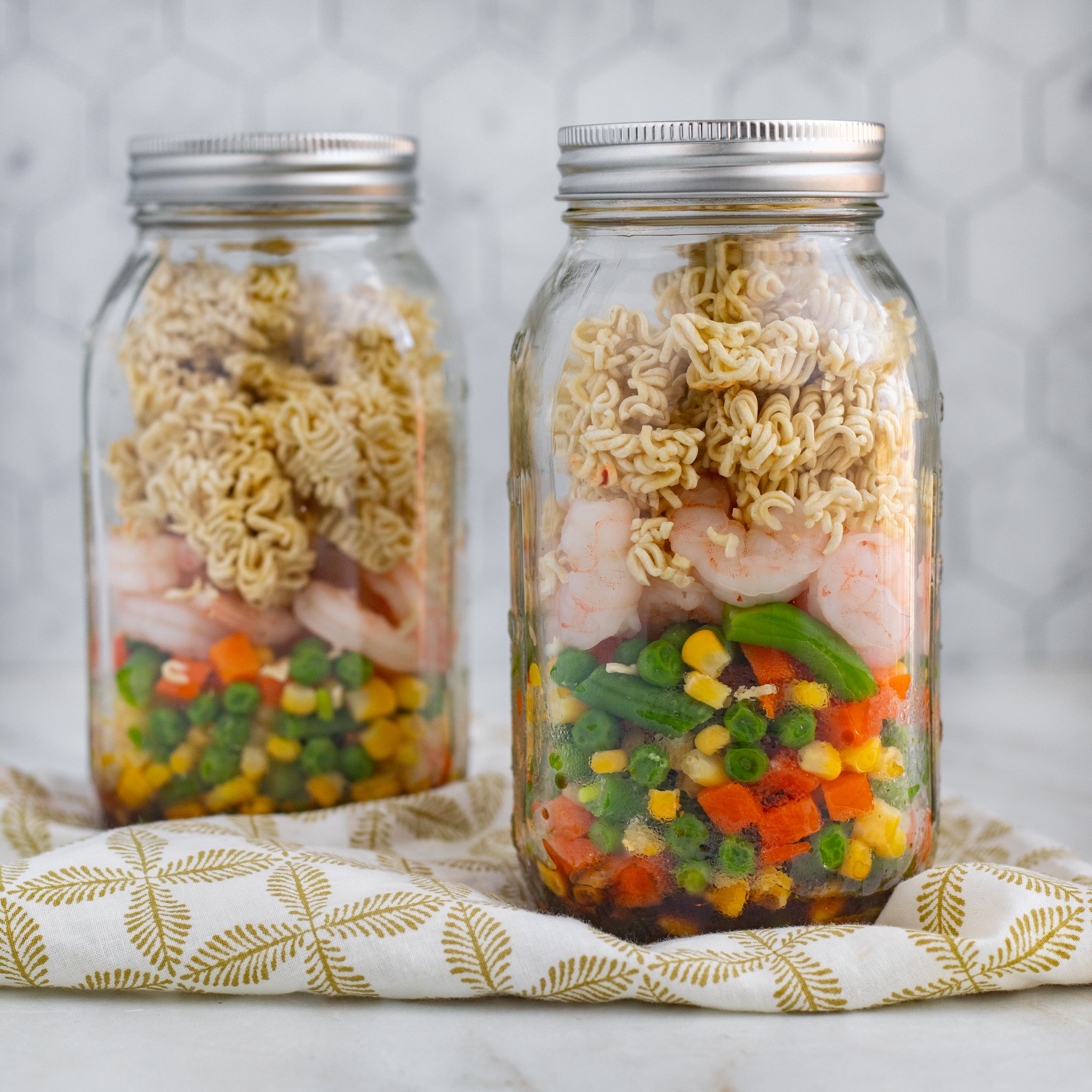 Mason Jar Shrimp Ramen Noodle Soup with Mixed Veggies | Safeway