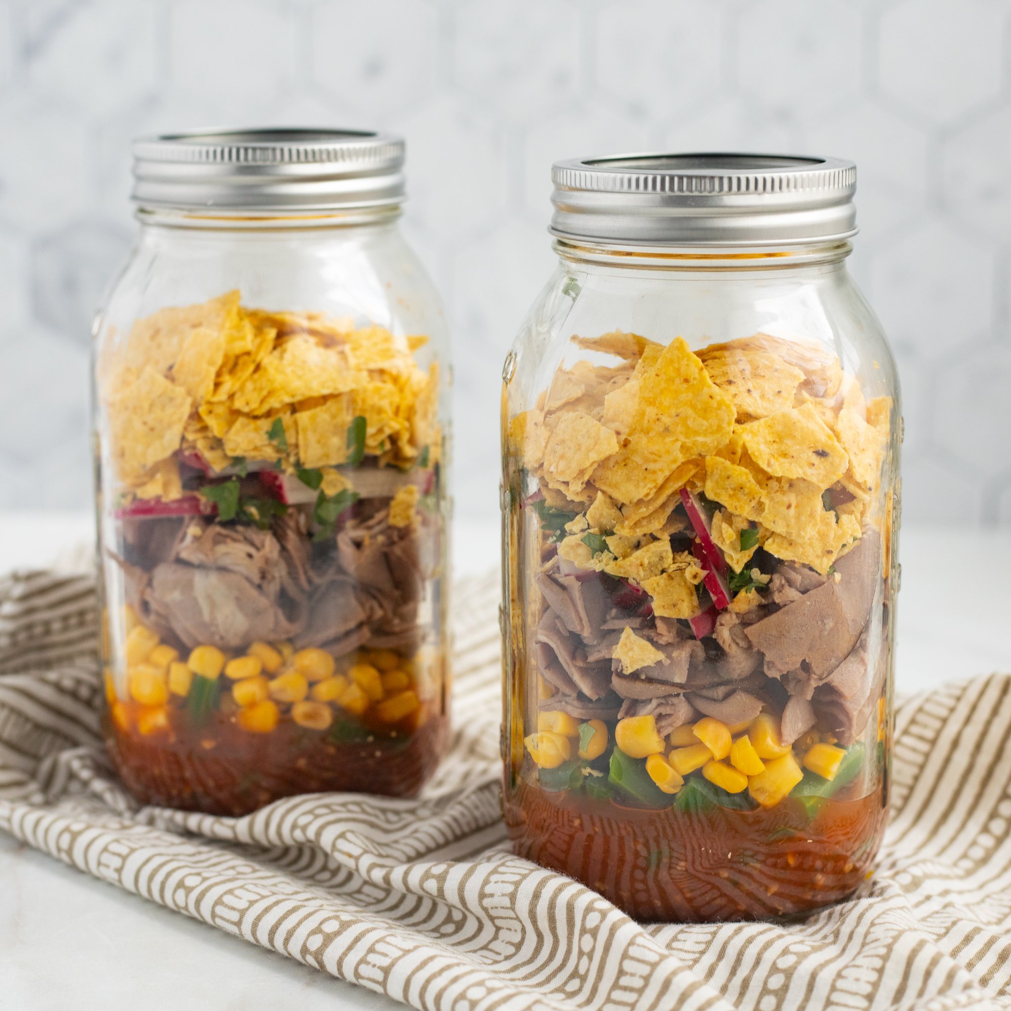 Mason Jar Tex-Mex Beef Soup with Corn, Green Beans & Cilantro | Safeway