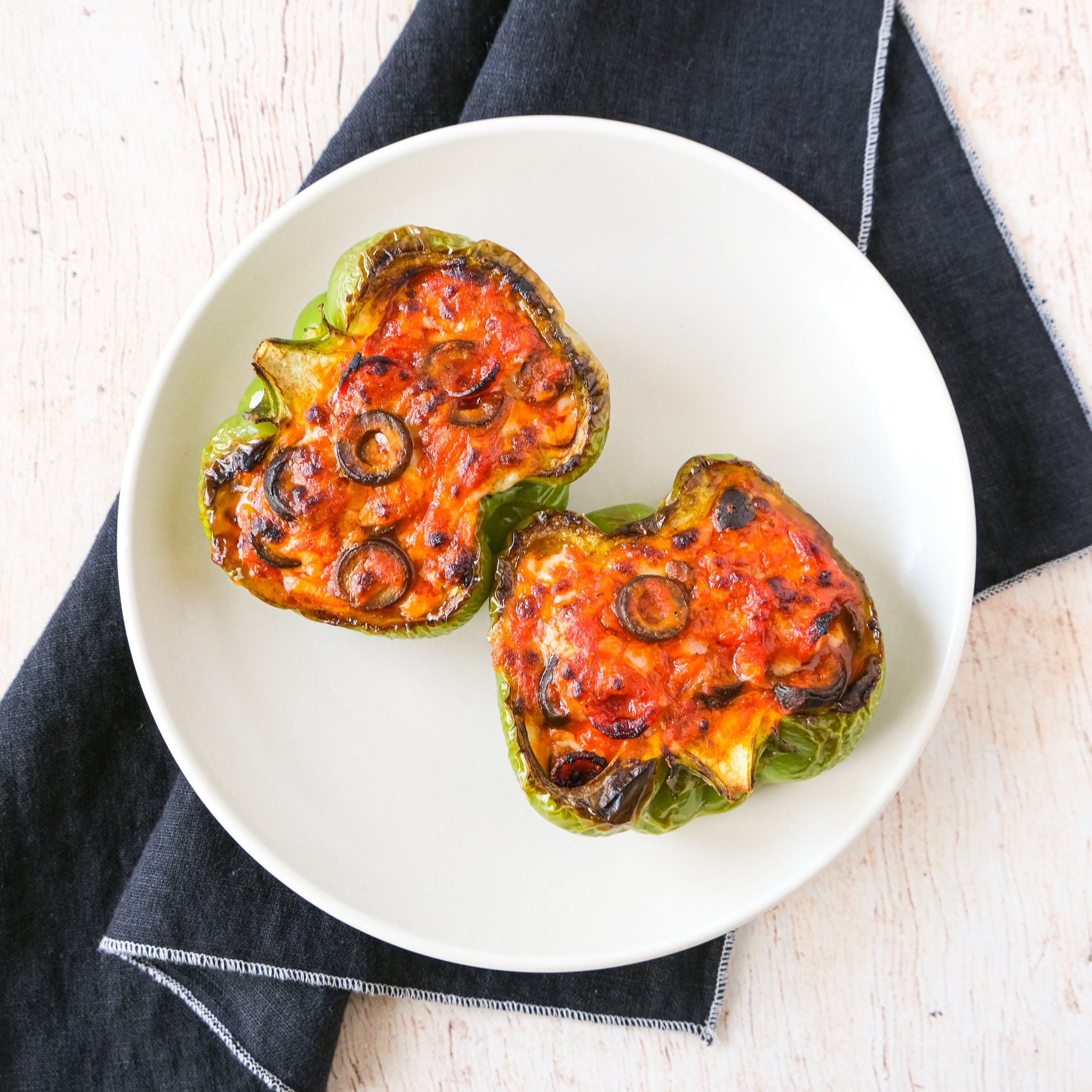 Short Cut Pepperoni Pizza Stuffed Bell Peppers with Italian Cheese ...