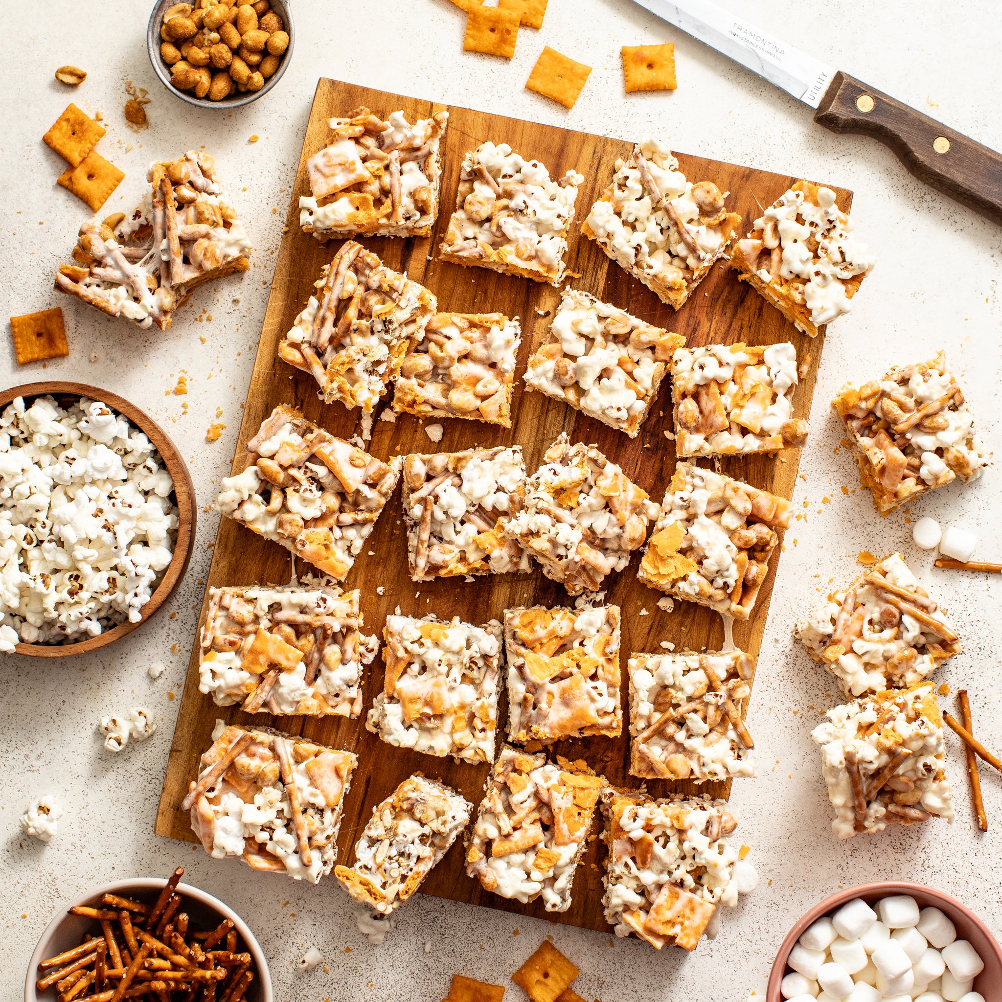 Sweet 'n' Salty Marshmallow Treats with Popcorn, Crackers, Pretzels ...