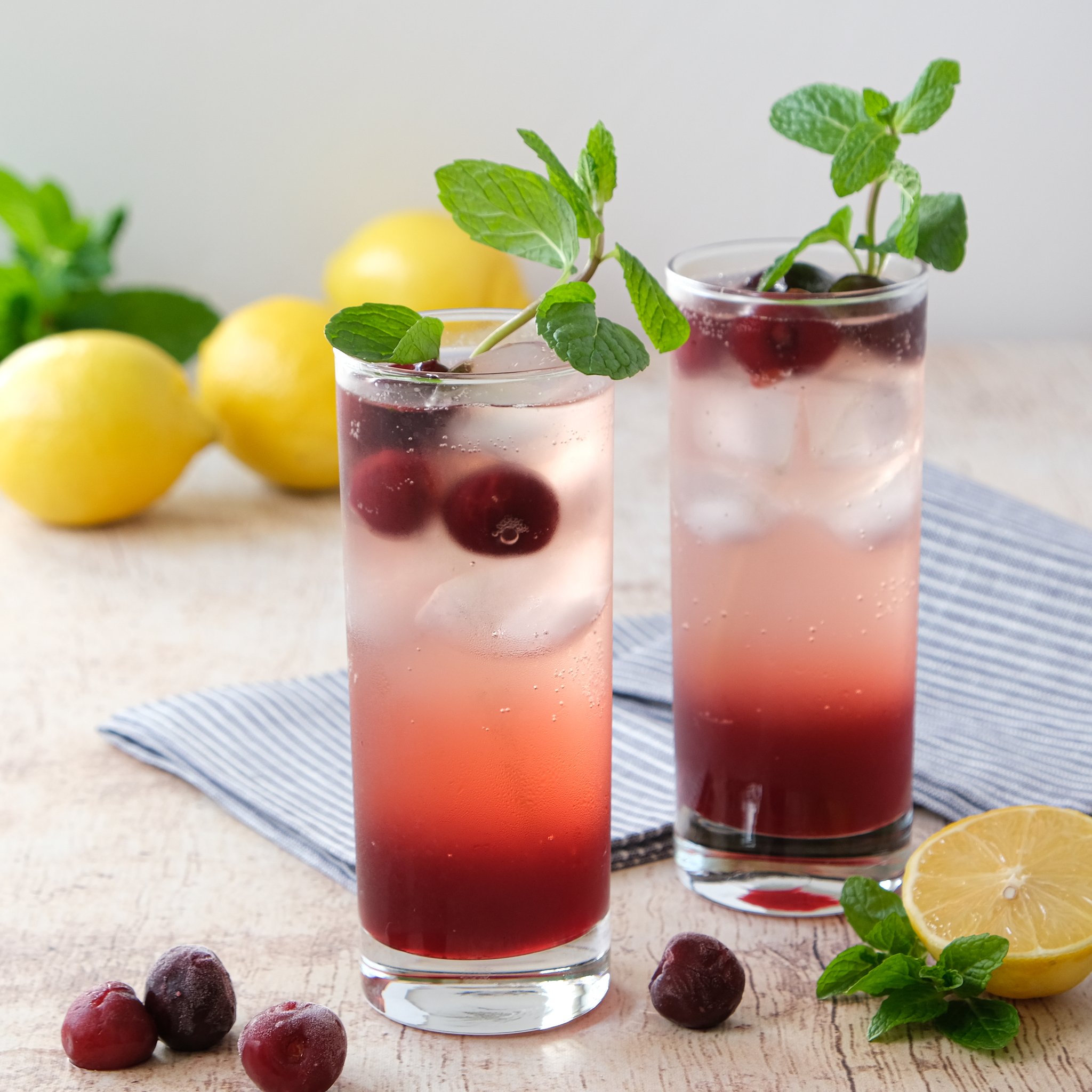 Cherry, Mint & Lemon Ginger Ale Fizz Mocktail | Safeway