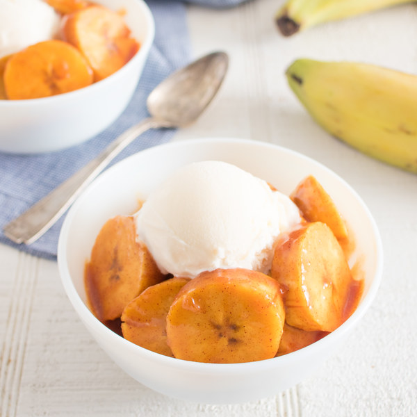 Fruit Dessert Recipes - Warm Caramel-Citrus Bananas with Vanilla Ice ...