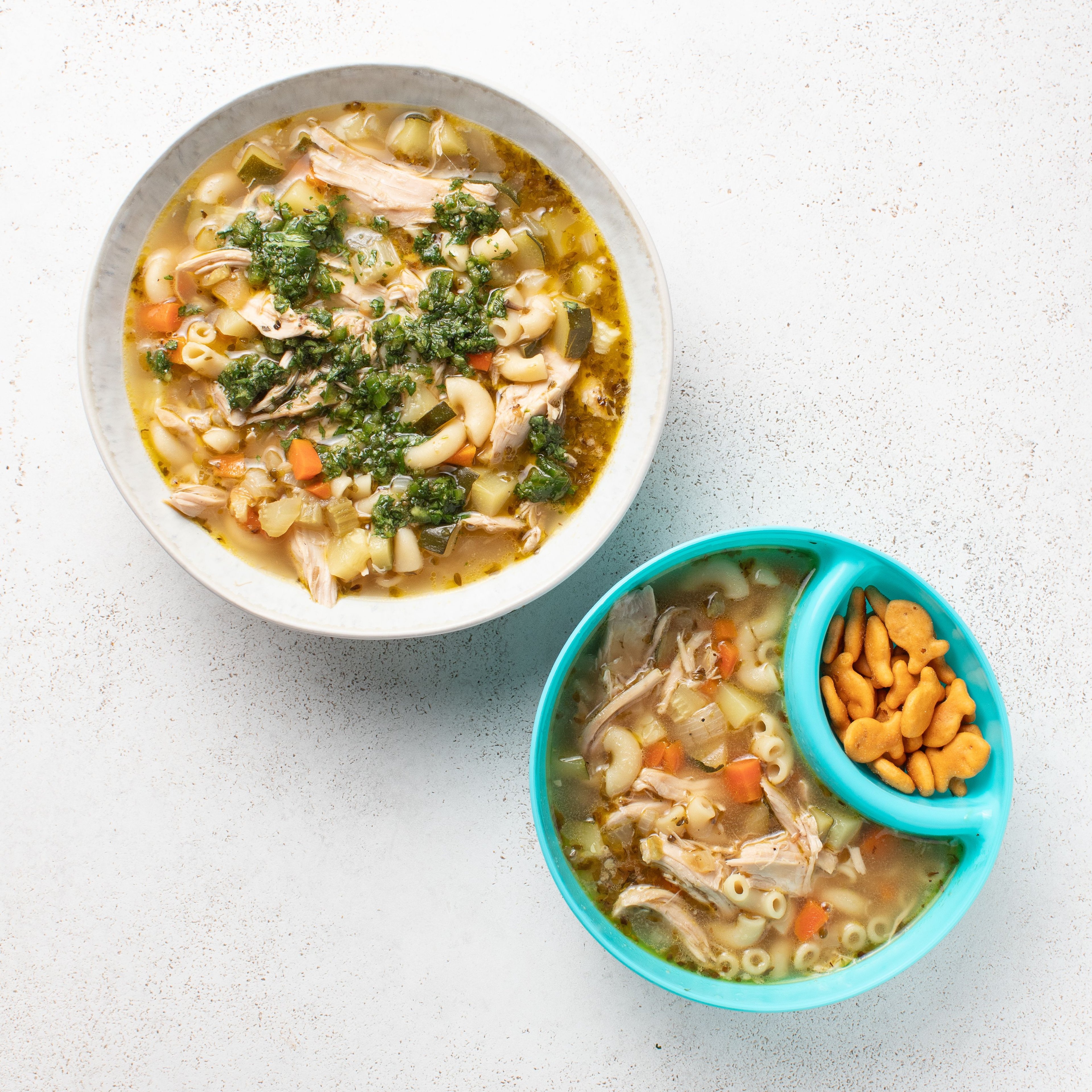 Mexican-Inspired Rotisserie Chicken Noodle Soup with Veggies (Two Ways ...