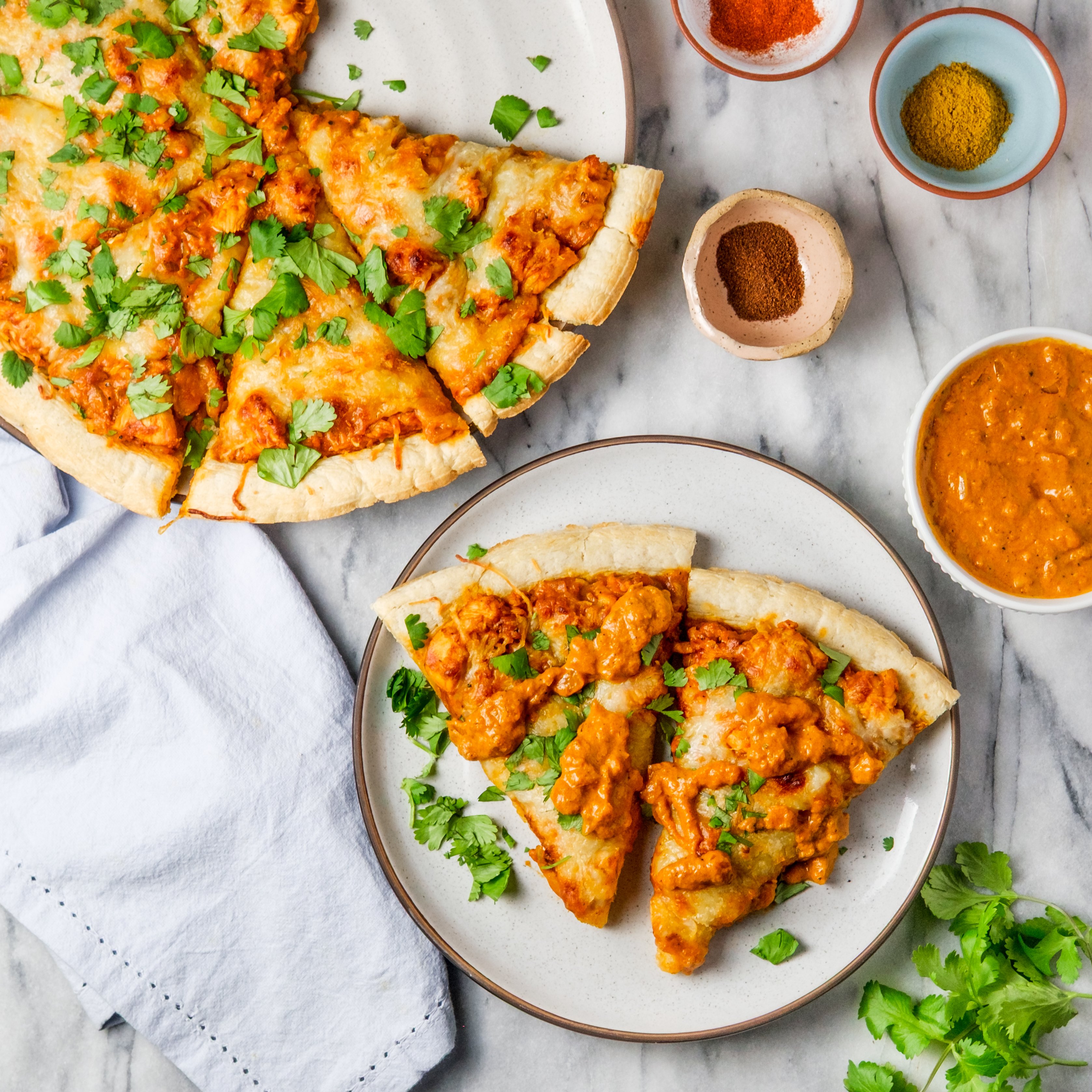 Spicy Indian "Butter Chicken" Pizza with Cilantro | Safeway