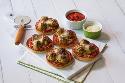 Cheesy Florentine Mini-Meatball Pizzas | Albertsons