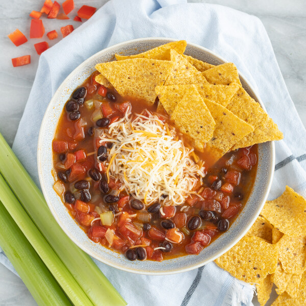 Black Bean Taco Soup with Bell Pepper, Tortilla Chips & Cheese | Jewel-Osco