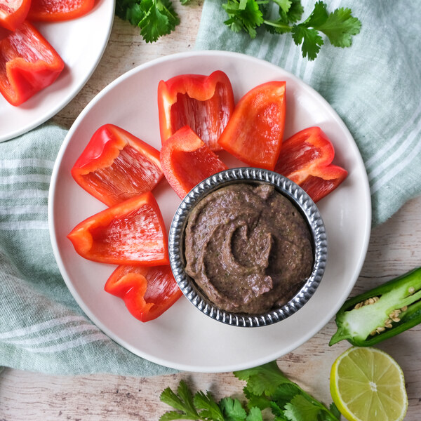 Appetizer Recipes - Black Bean Dip with Bell Pepper "Chips" | Albertsons