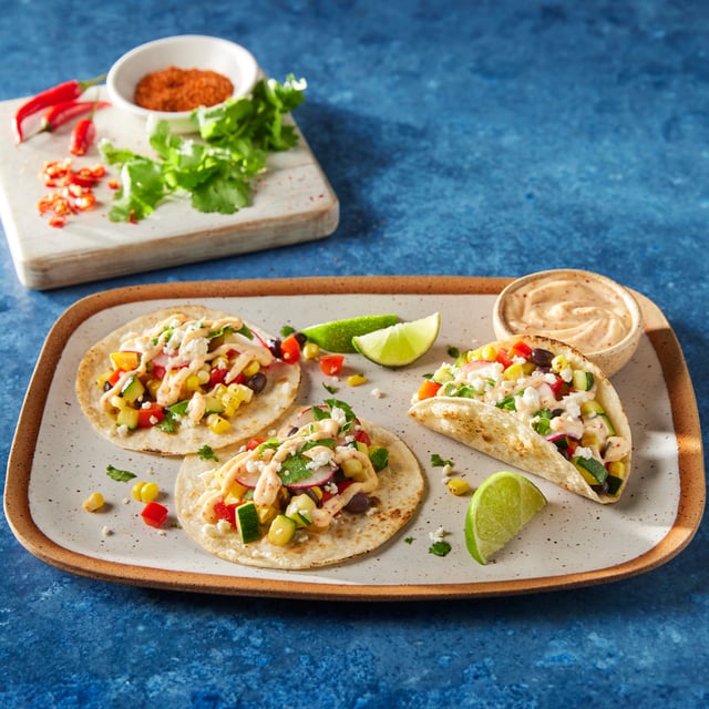 Pan-Roasted Chili Lime Veggie and Bean Tacos by Best Foods® and ...