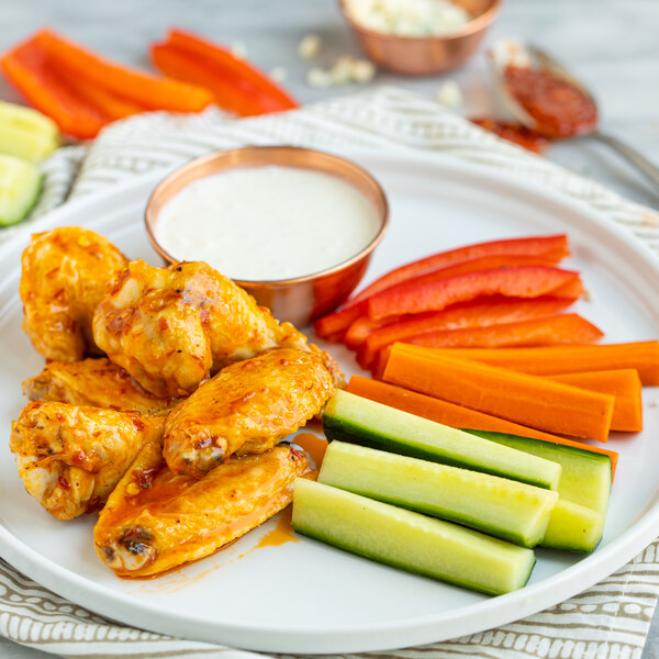 Spicy "Buffalo" Wings with Veggie Sticks & Blue Cheese Dressing | Safeway