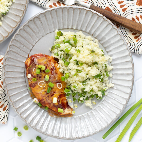 BBQ Chicken Recipes - Cheesy BBQ Chicken Bake with Green Onion-Bell ...