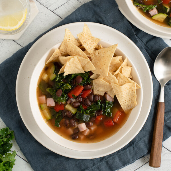 Simple Recipes - Black Bean-Ham Soup with Zucchini, Kale, Red Peppers ...