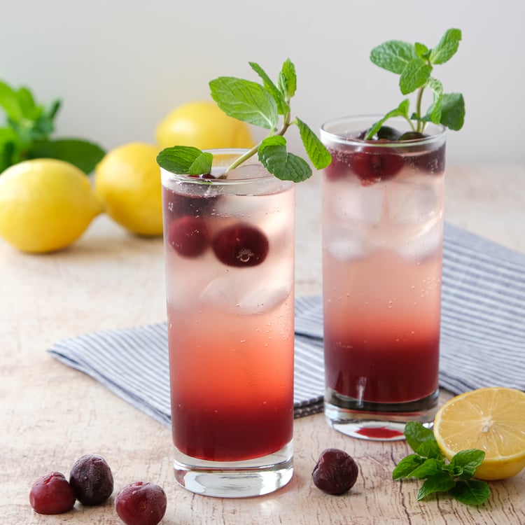 Cherry, Mint & Lemon Ginger Ale Fizz Mocktail | Safeway