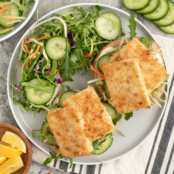 Sandwich Recipes - Crispy Tofu Sandwiches with Garlic Aioli & Arugula ...