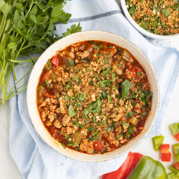 Soup Recipes - Turkey Chili-Style Soup with White Beans, Peppers ...