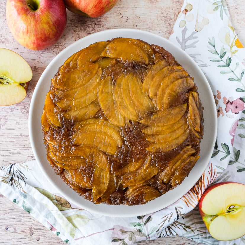 Sticky Apple Upside-Down Cake with Golden Raisins | Safeway