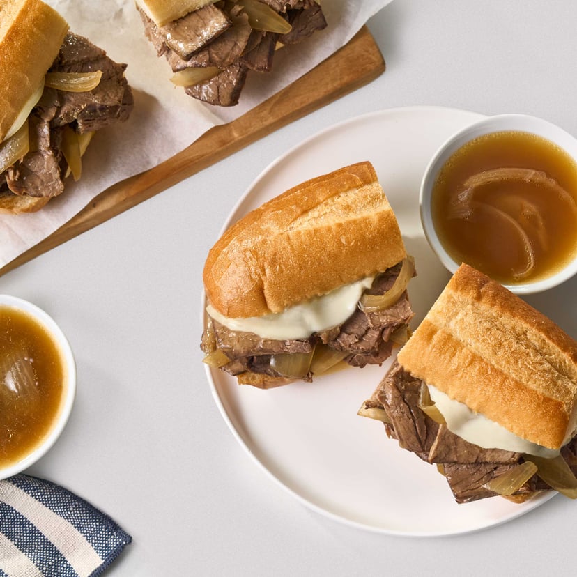 Spicy Slow Cooker French Dip Sandwiches with Provolone by Swanson ...