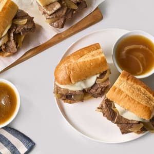 Spicy Slow Cooker French Dip Sandwiches with Provolone by Swanson ...