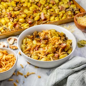 Easy Sheet Pan Gnocchi with Bacon, Mushrooms, Walnuts & Parmesan | Safeway