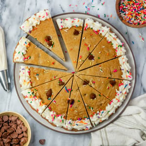 Giant Chocolate Chip Cookie "Cake" with Vanilla Frosting | Balducci's