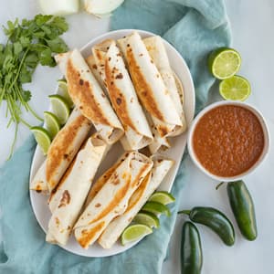 Baked Veggie Ground & Cheese Flautas with Homemade Salsa | Vons Business