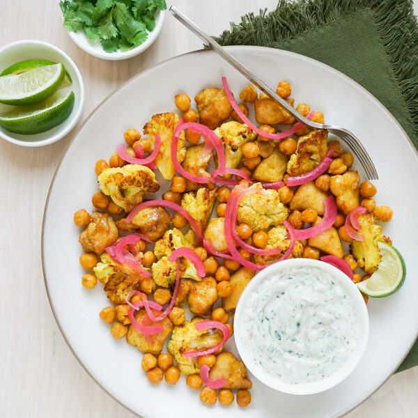 Indian Recipes - Curried Chicken, Chickpea & Cauliflower Bake with ...