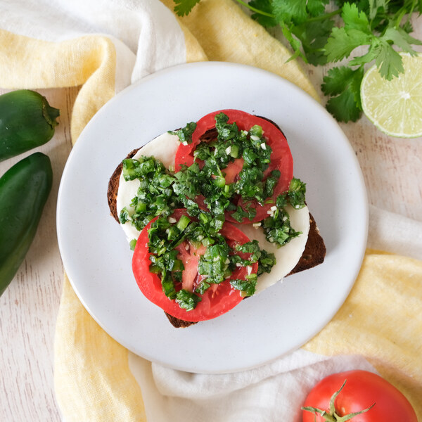 Fish Recipes - Caprese Toast with Tomato, Fresh Mozzarella & Jalapeño ...