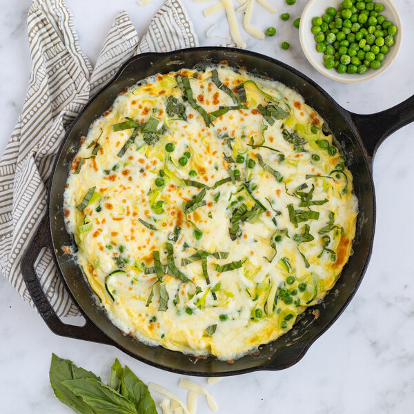 Melty Mozzarella, Zucchini, Leek & Green Pea Frittata with Basil ...