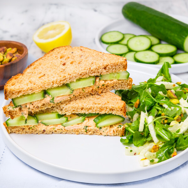 Smoky Tuna-Cucumber Sandwich with Fennel, Arugula & Pistachio Salad | Vons