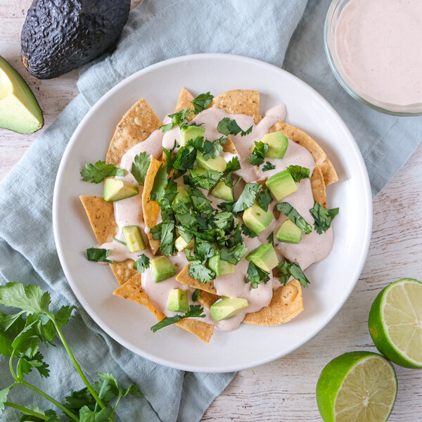 Zesty Cottage Cheese Crema "Nachos" with Avocado & Cilantro | Vons