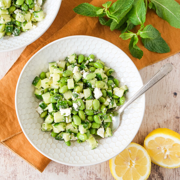 Lemony Cucumber-Edamame Salad with Feta Cheese & Mint | Albertsons