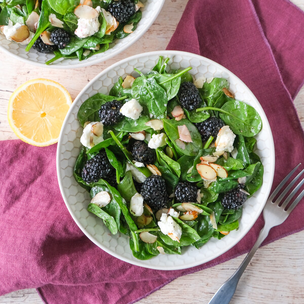 Crunchy Almond, Blackberry & Spinach Salad with Goat Cheese | Albertsons