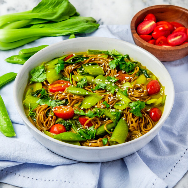 Thai-Style Soba Noodle Soup (Khao Soi) with Bok Choy & Snap Peas | Vons