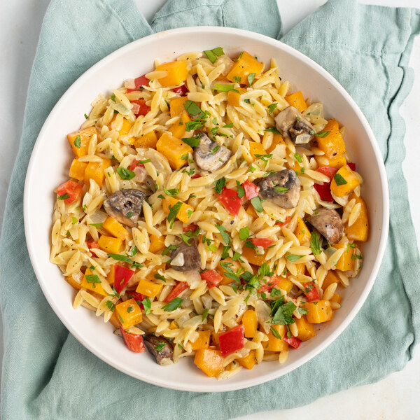Creamy Cajun Orzo Pasta with Butternut Squash, Mushrooms & Bell Pepper ...