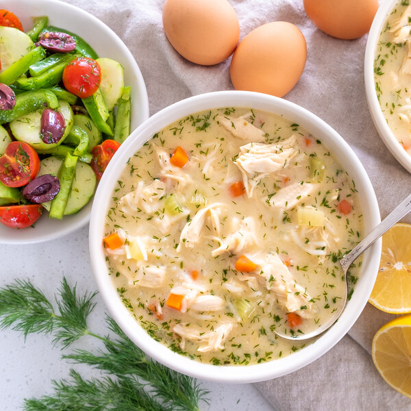 Lemony Chicken, Egg & Rice Soup (Avgolemono) with Greek Salad | Jewel-Osco