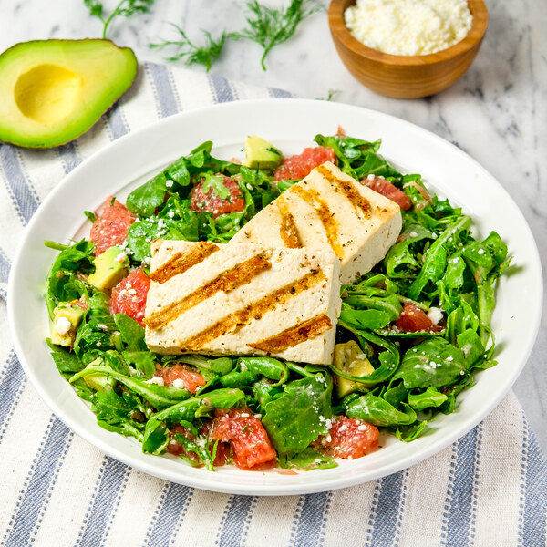 Grilled Tofu with Arugula, Grapefruit, Avocado, Feta & Dill Sal | Vons