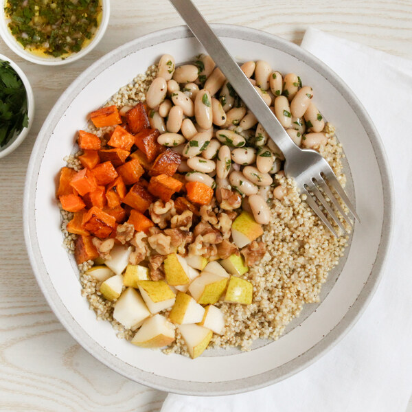 Quinoa Bowl with Marinated White Beans, Squash, Pears & Walnuts | Safeway