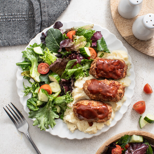 Mini Veggie "Meatloaves" with Garlicky Mashed Parsnips & Green Salad ...